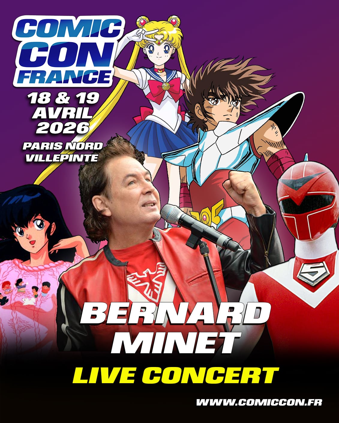 Bernard Minet En Concert Au Comic Con France Le 18 Avril 2026 Bernard Minet En Concert Au Comic Con France Le 18 Avril 2026